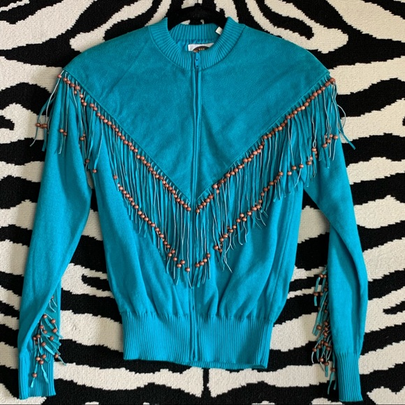 Miller Miller Miller | Sweaters | Vintage Miller Suede Fringe Western ...